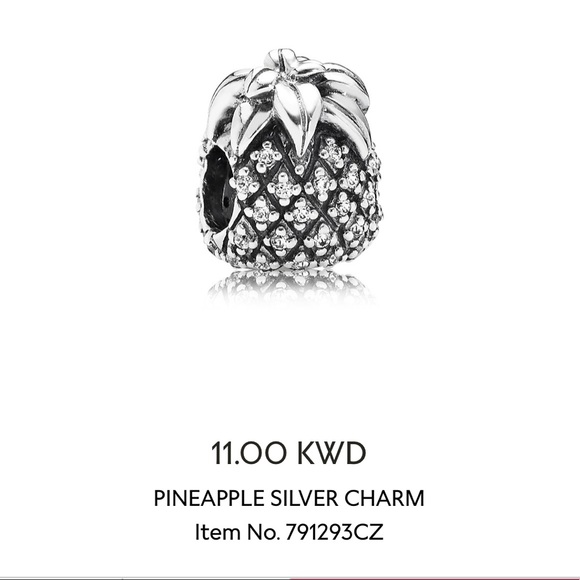 Pandora | Jewelry | Limited Edition Diamond Pineapple Silver Charm ...